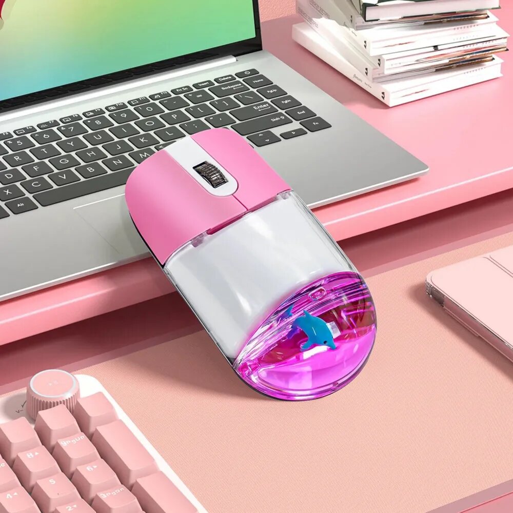 Беспроводная мышь "Floating aquariums Animal", синяя, с 2.4G и Bluetooth — фото 1