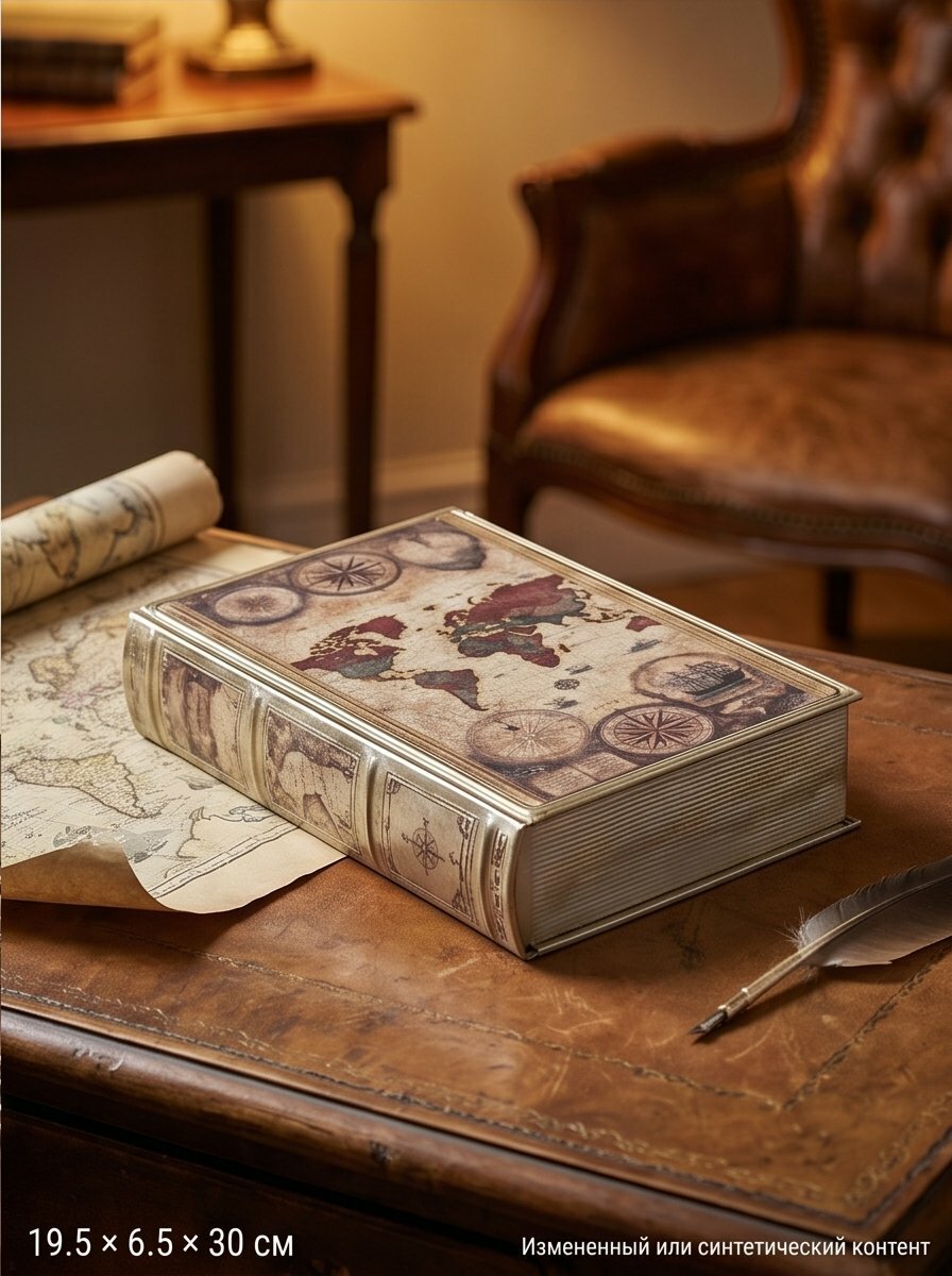 Шкатулка-книга "Морской странник" 19,5х6,5х30