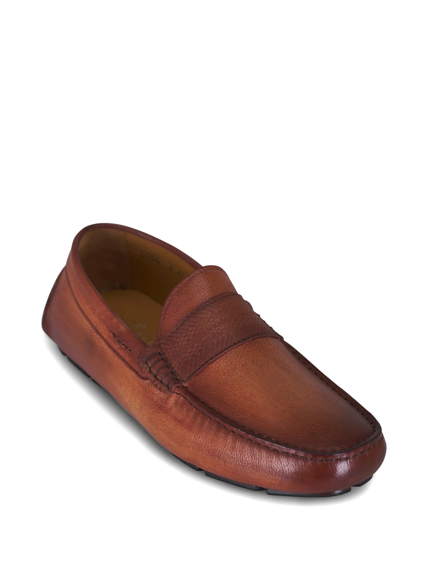 Лоферы MARTIN DINGMAN Leather penny loafers, размер 10.5, brown — фото 1