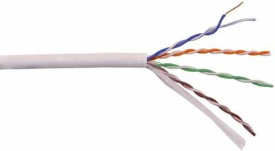 Кабель сетевой Lanmaster LAN-5EUTP-HFLT-GY серый, U/UTP, 4 пары, Кат. 5E, 350 МГц, LSZH, нг(А)-HF, 305 м