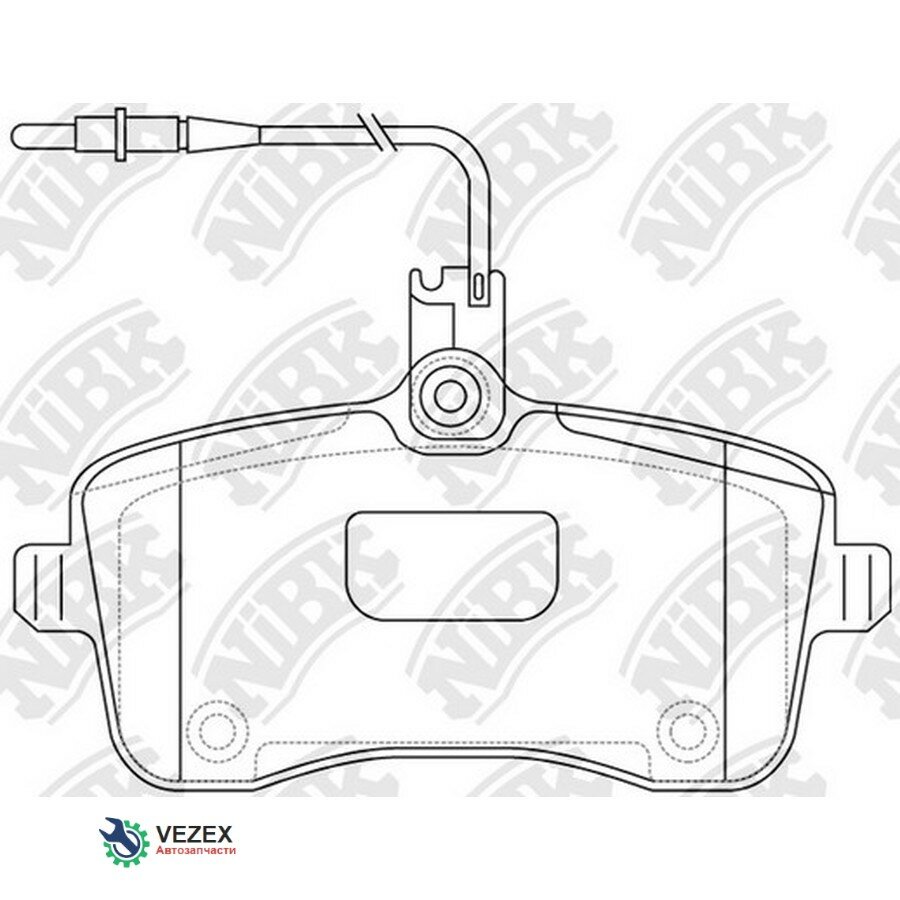 NIBK PN0469W Колодки тормозные дисковые (с датчиком износа) PEUGEOT 407 04 PN0469W