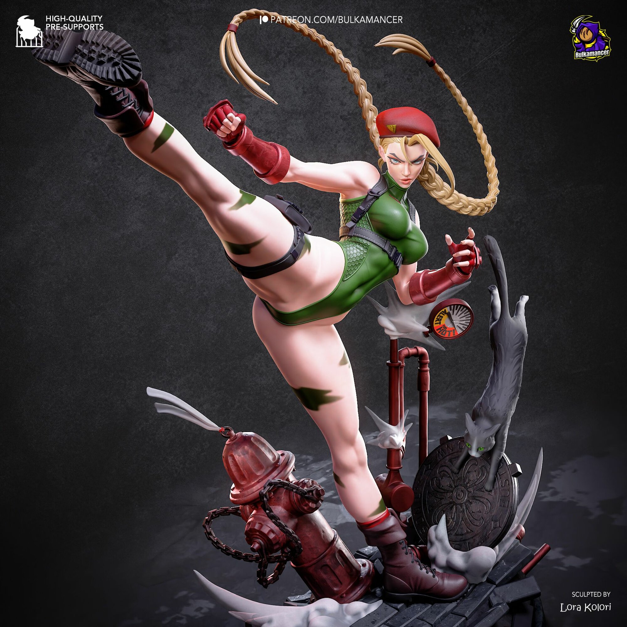 Сборная модель Cammy (Street Fighter), фигурка, 251мм, 1/8 для покраски
