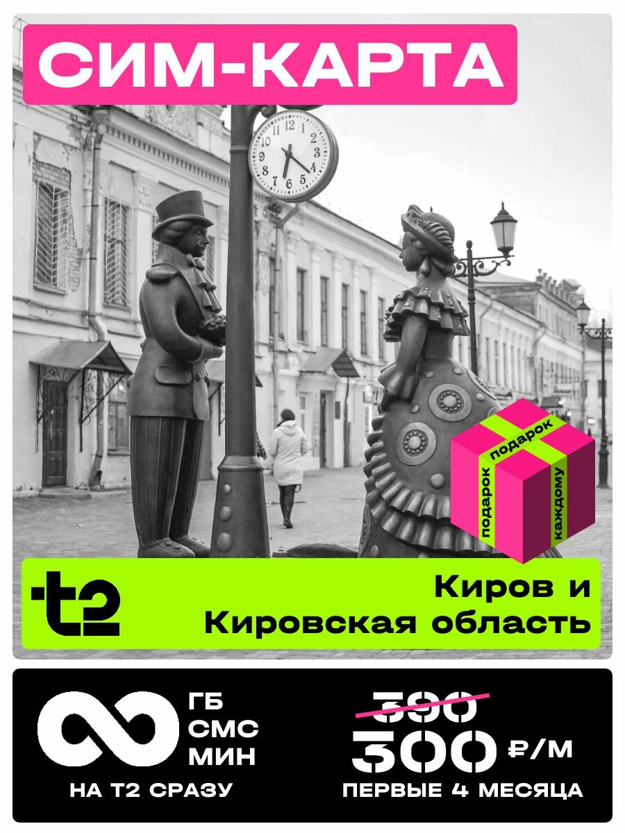 Сим карта теле 2 с безлимитным интернетом и минутами. t2 SIM-карта тариф хватит Кировская область. За 300 рублей в месяц.