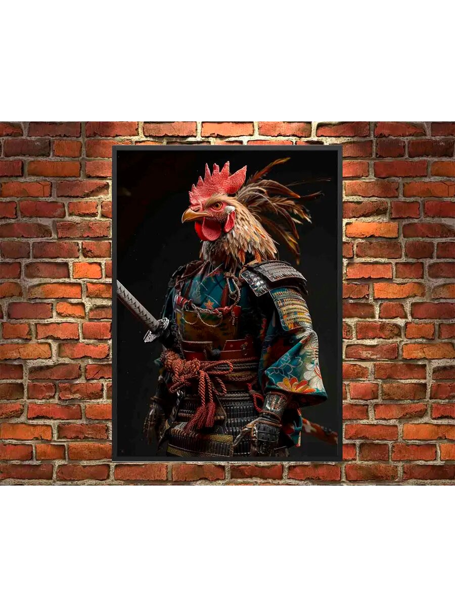 Курица-птица-самурай 1, Плакат 30x42см
