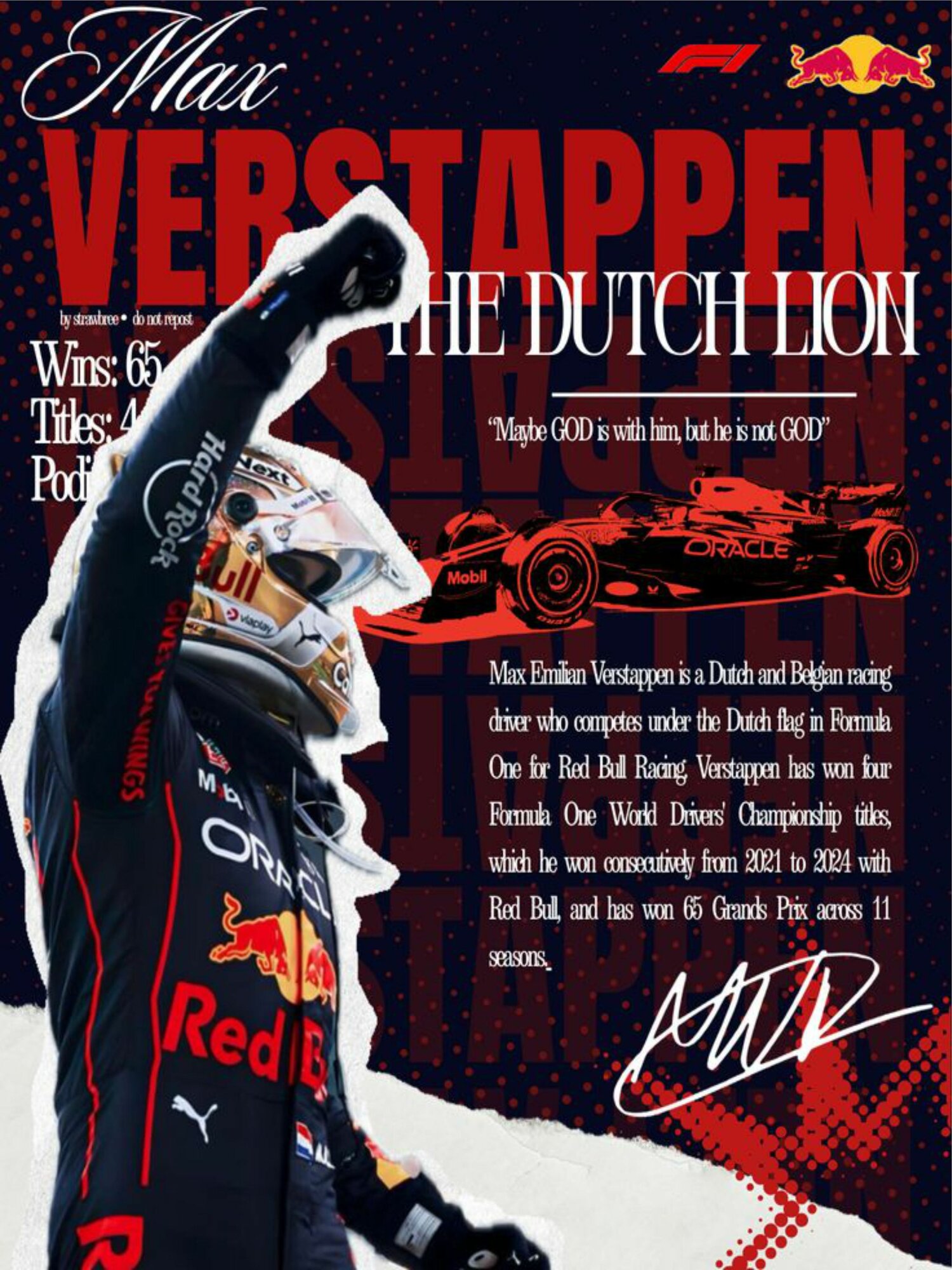 Постер А3- Max Verstappen — фото 1