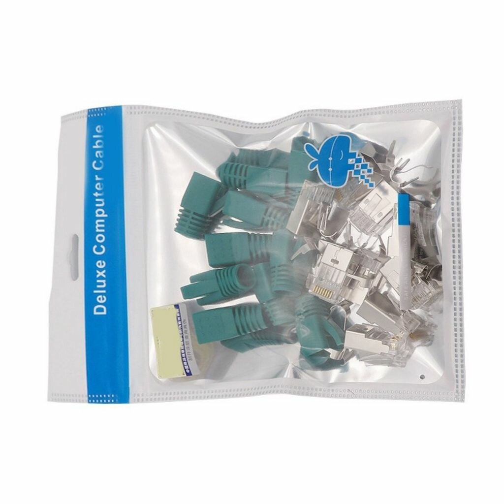 10 комплектов, сетевой порт RJ45 Гбит/с, разъем 8P8C CAT7-зеленый