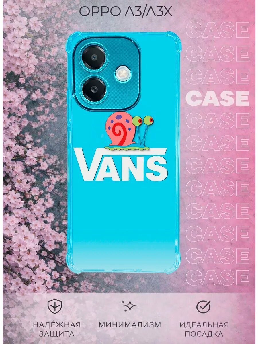 Чехол на Oppo A3x с принтом Vans Губка боб Гэри