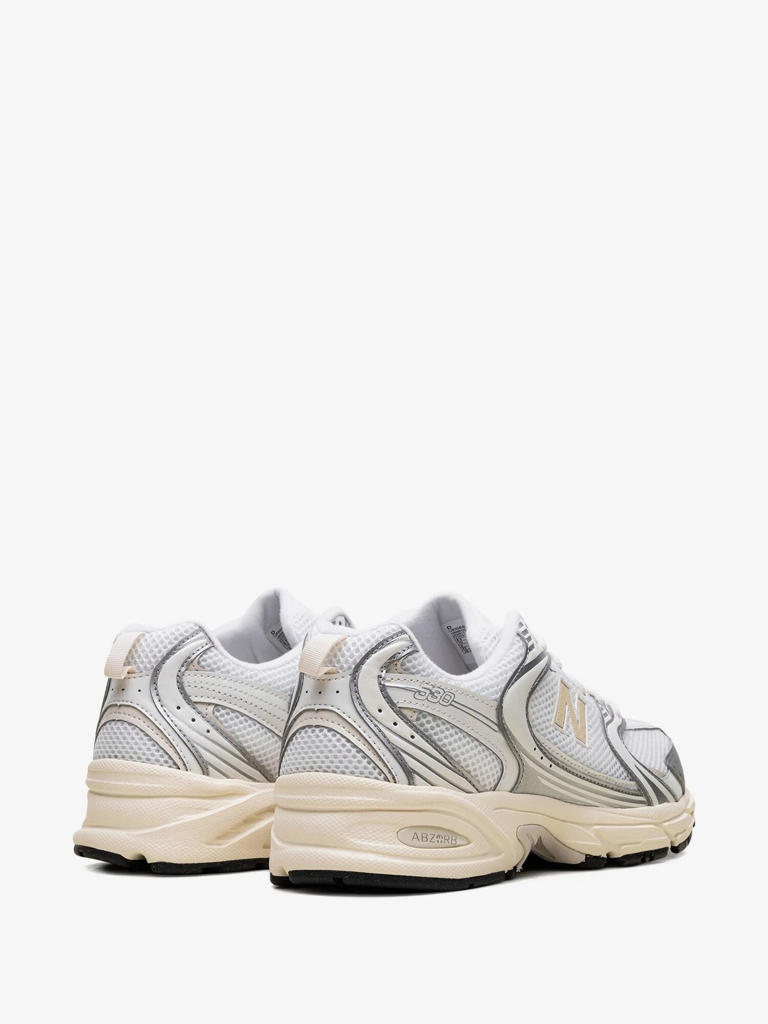 Кроссовки New Balance 530 Silver Metallic, размер 9,5 US, white — фото 1