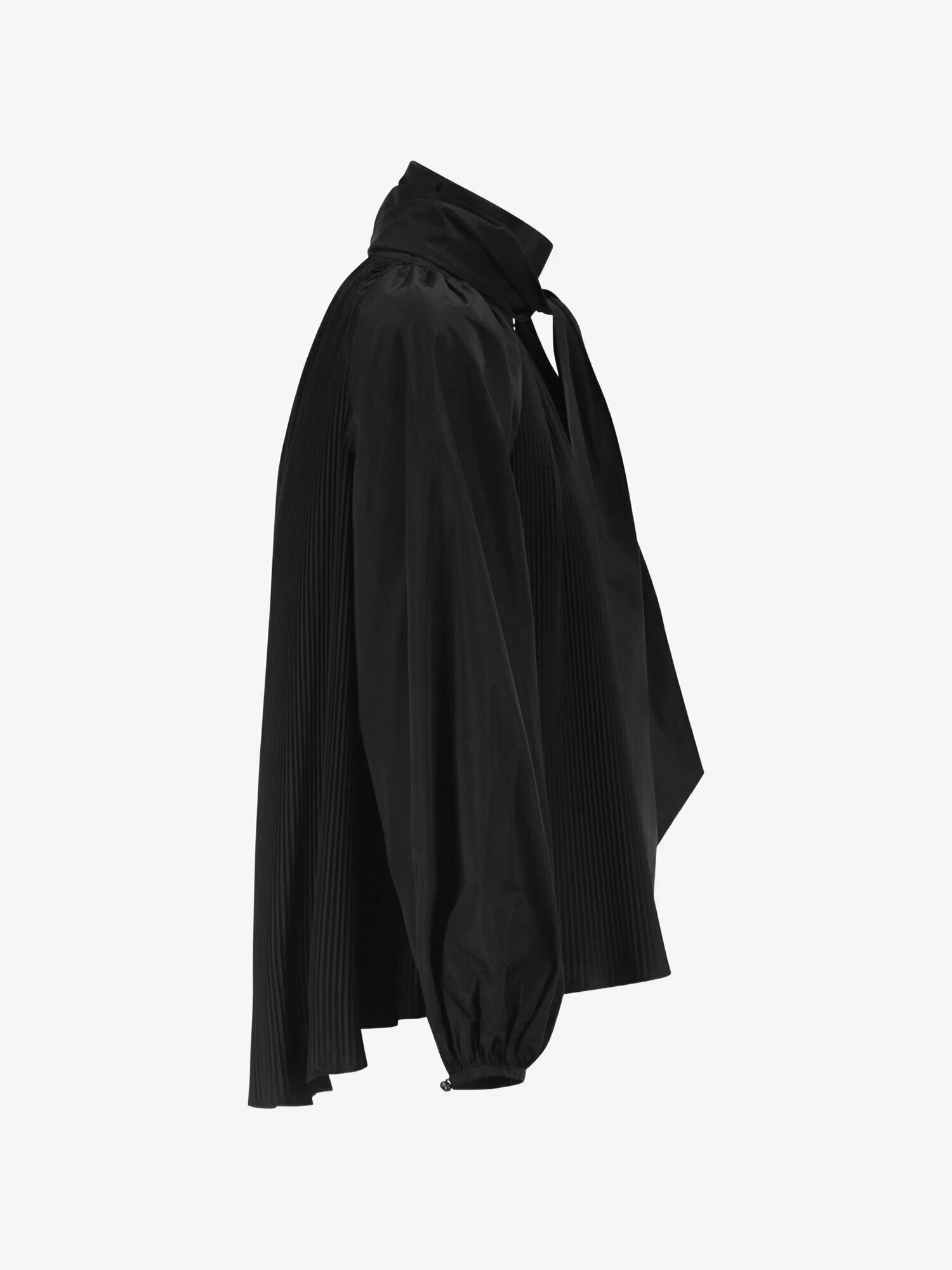 Блуза Max Mara Pleated neck-bow blouse, размер 38, черный — фото 1