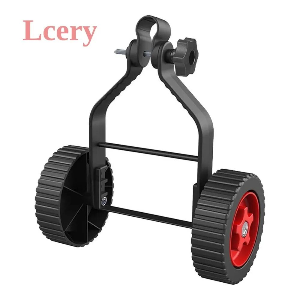 Бензиновая газонокосилка "Lcery" с колесами, черная/красная, Китай