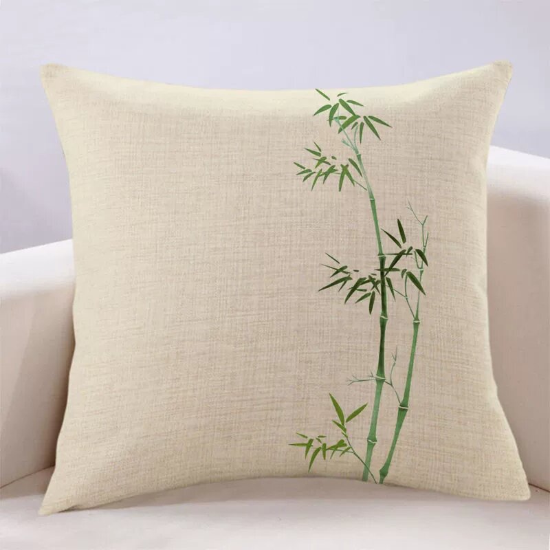 H Style 60x60cm современный китайский бамбуковый подушечный чехол без наполнителя