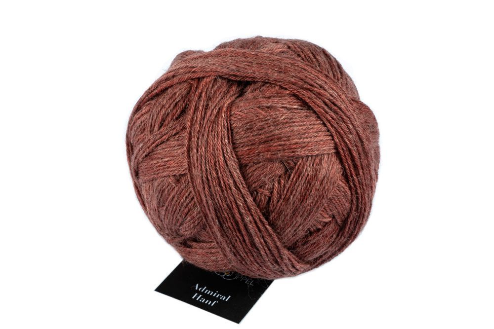 Носочная пряжа Schoppel Admiral Hanf (2378 Шоколадный мусс/Raw Chocolate) 2 мотка 100 г/420 м
