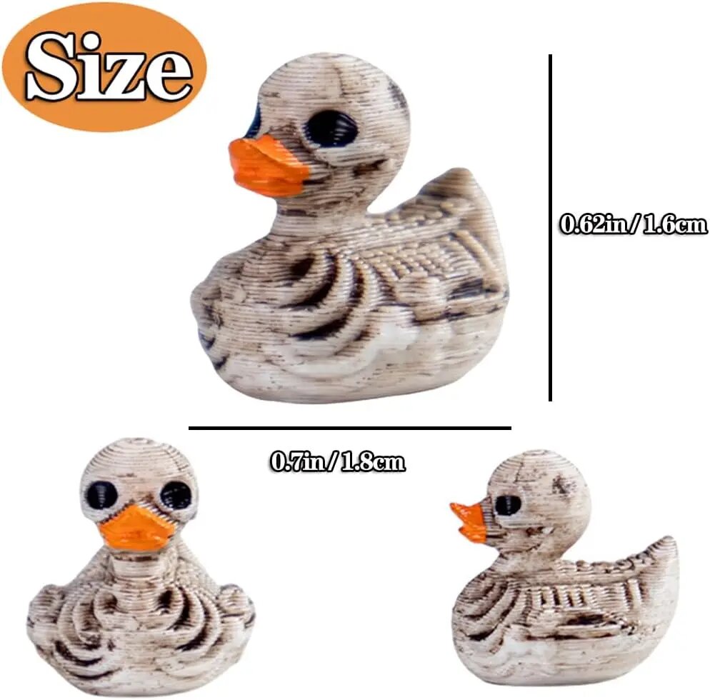 Мини-фигурки уток-скелетов из резины 20/50 шт. 20PCS