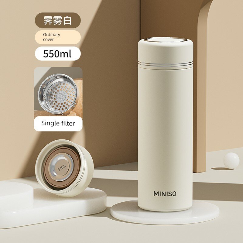 Термос Miniso из нержавеющей стали 316, высококачественная женская кружка для воды из стали 304, портативная чайная