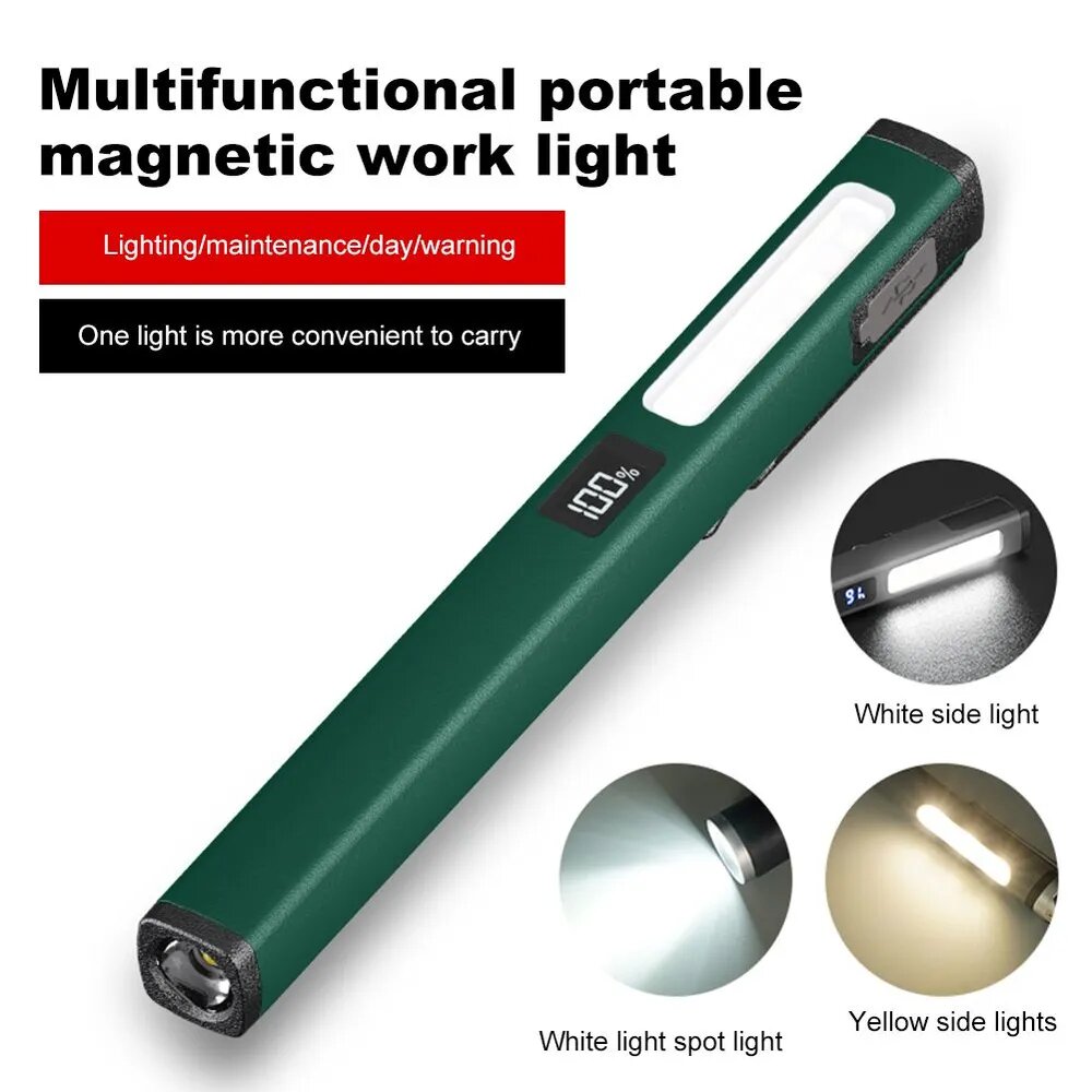Фонарь ручной Multifunctional portable magnetic work light Зеленый