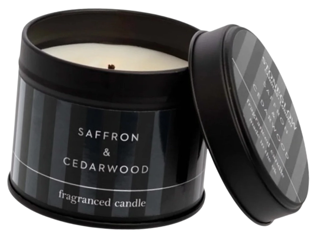 Свеча для дома 180 гр / Stoneglow Safroon and Cedarwood - Стоунглоу Шафран и Кедр