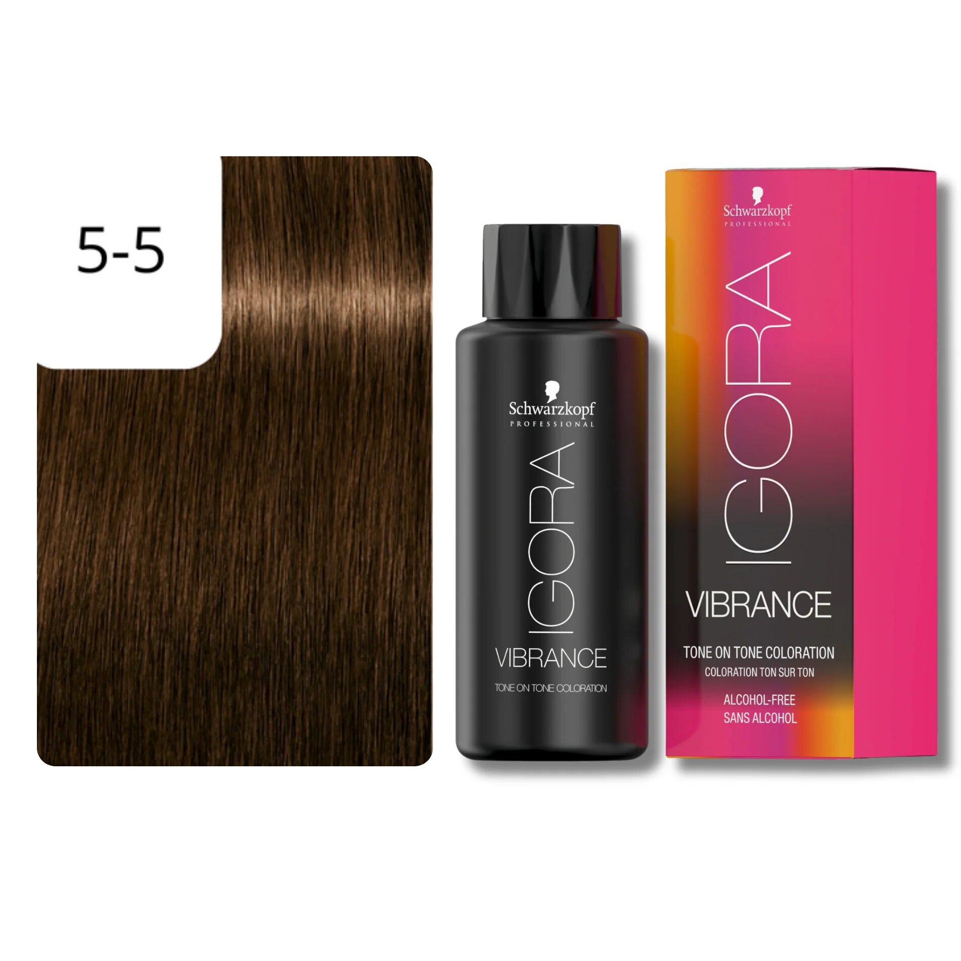 Schwarzkopf IGORA Vibrance 5-5 Светлый коричневый золотистый Краска для волос 60 мл