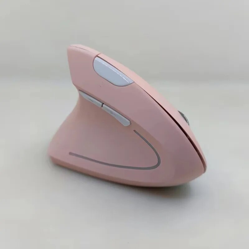 YOCUNKER 2.4G Беспроводная вертикальная игровая мышь для левой руки розового цвета Pink