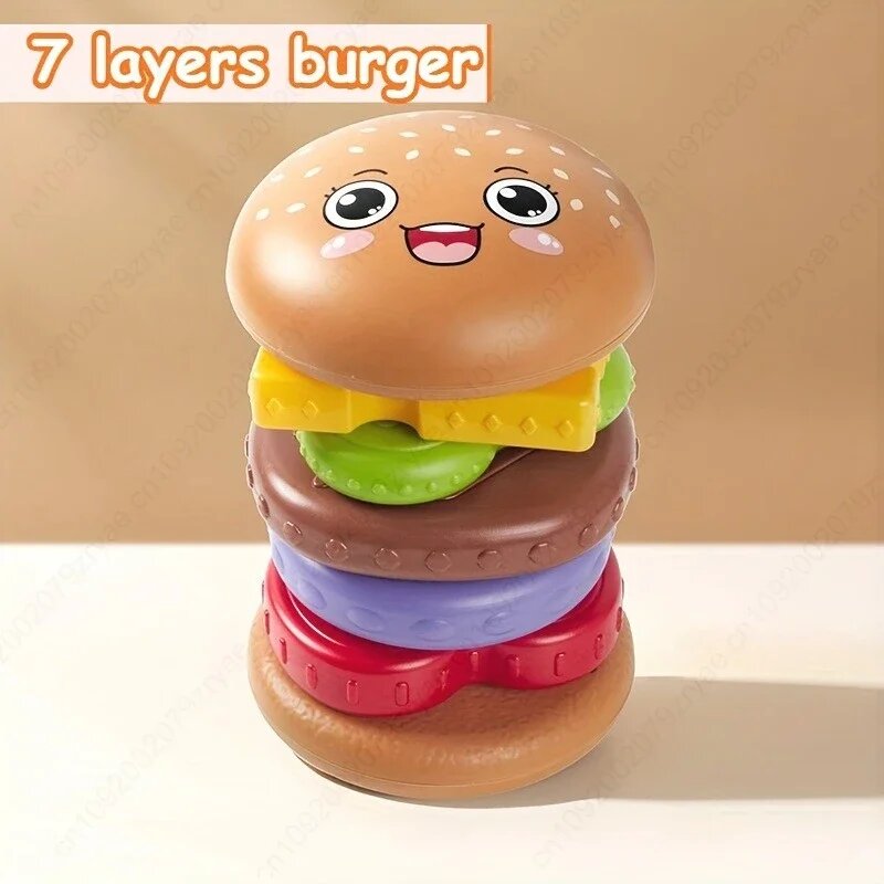 Развивающая игрушка-сортер "Милый Бургер" 7-Tier Hamburger