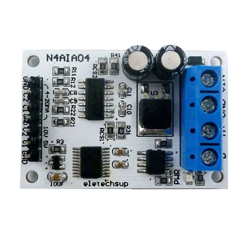 Модуль RS485 Modbus RTU для сбора сигналов напряжения 4-20 мА для ПЛК, преобразователей тока и измерительных приборов.
