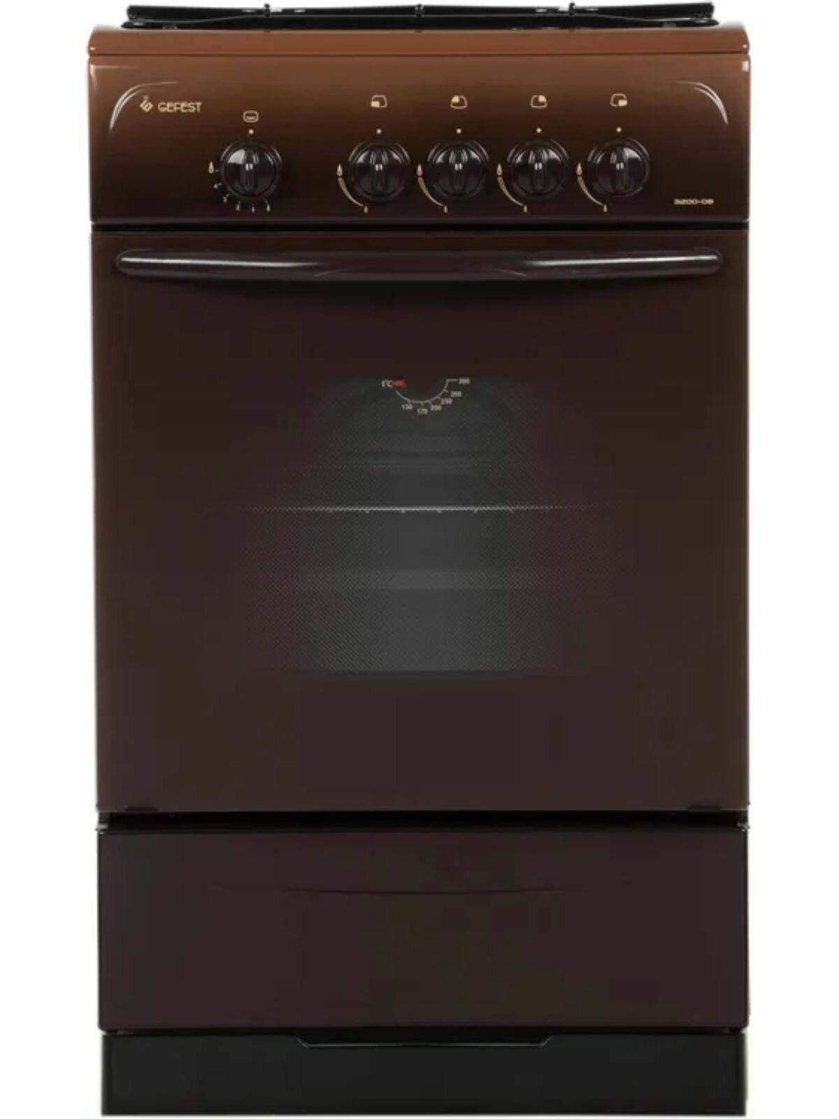 Плита газовая Gefest ПГ 3200-08 К19 коричневый, решетка сталь