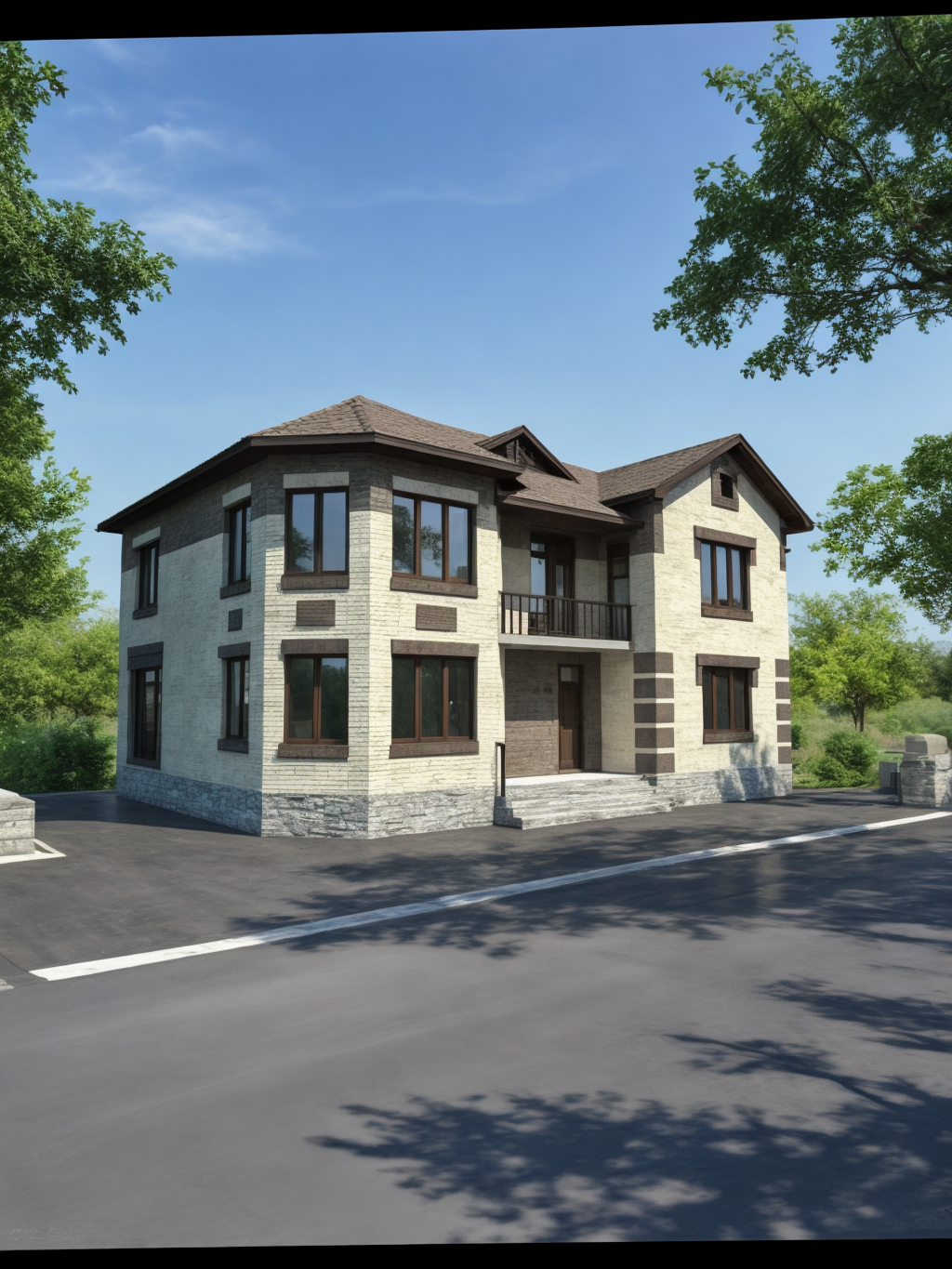 Архитектурный проект АР № 05-10, двухэтажное строение с пятью жилыми помещениями и гаражом (Раздел АР №05-10)