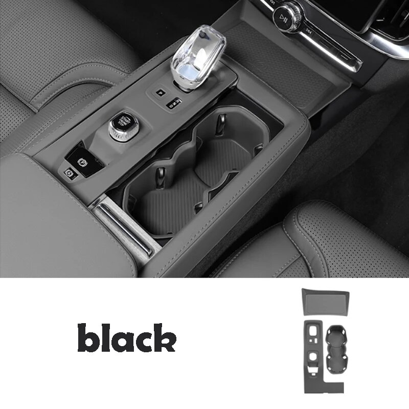 Накладка на подстаканники Volvo S90 2025-2026, black, 3шт