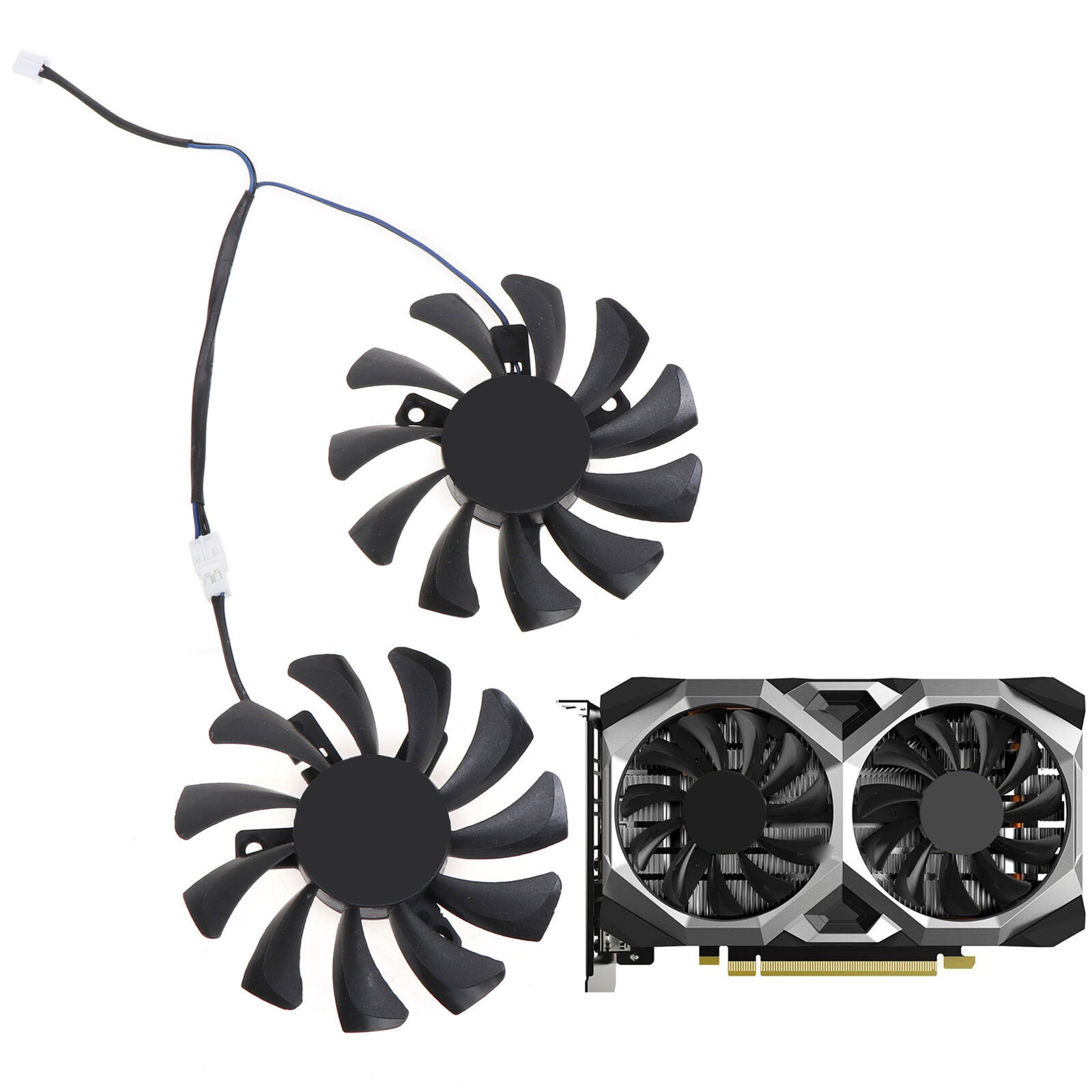Вентилятор HA8010H12F-Z 2Pin 12V 05A для видеокарты GeForce GTX1650