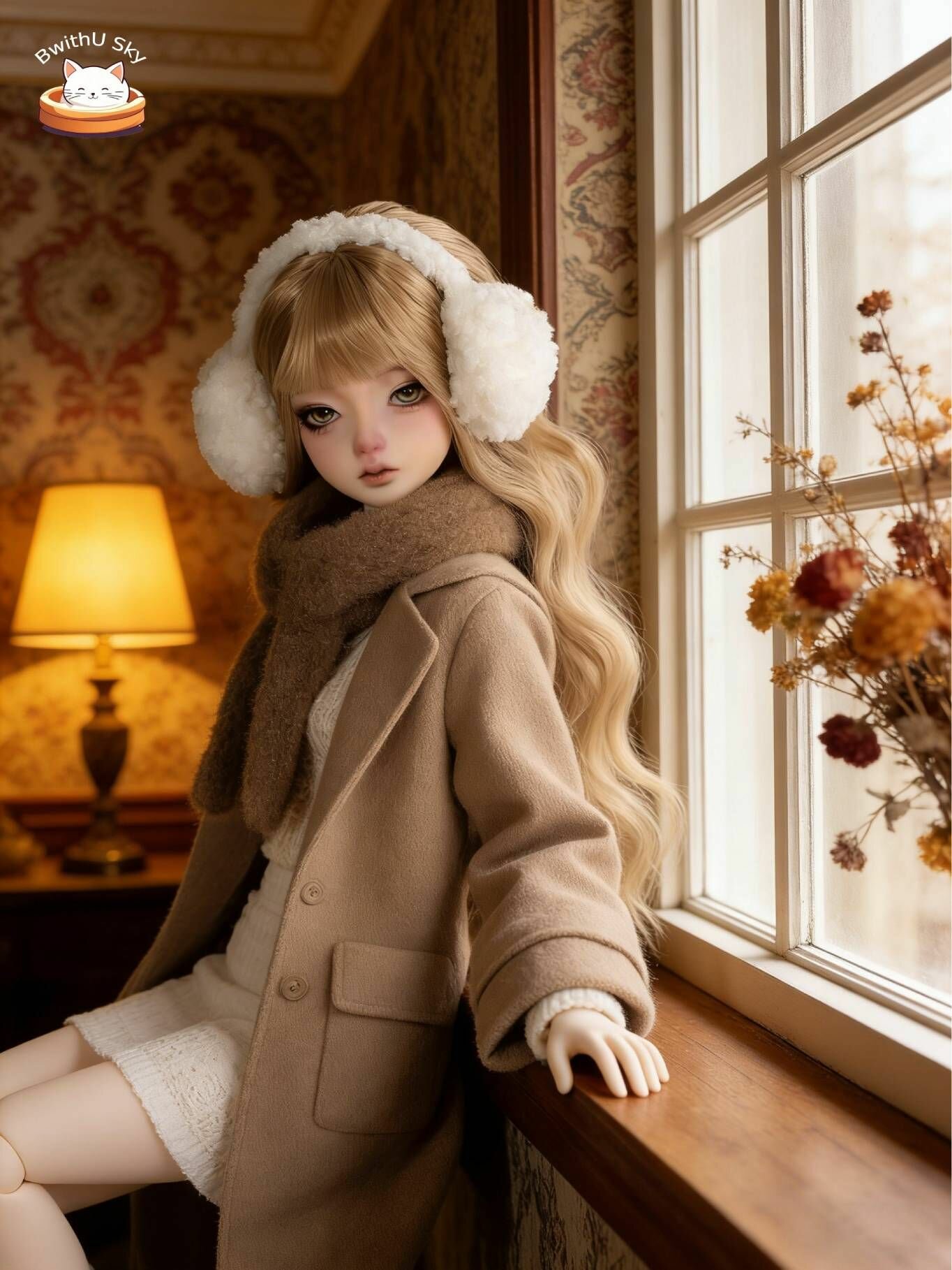 BwithUSky Rosalind 1/4 BJD кукла в мягком вязаном костюме с карамельной курткой