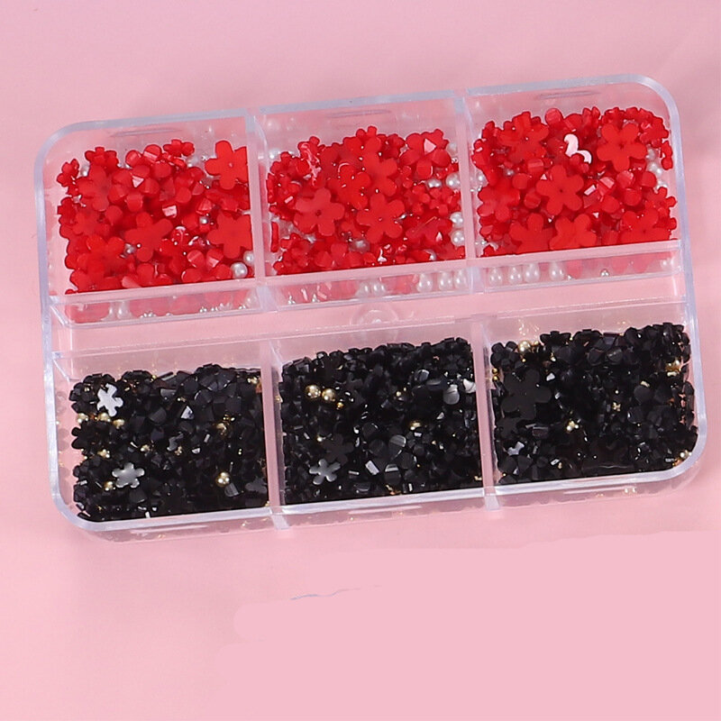 Набор украшений для ногтей Other "Цветок из смолы" ins6, смола, 6 шт