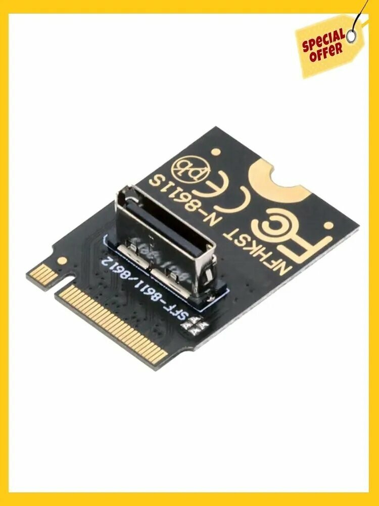 2230 NVMe M.2 Папа - 67-Контактный Гнездовой Хост-Адаптер Oculink PCI-E4.0