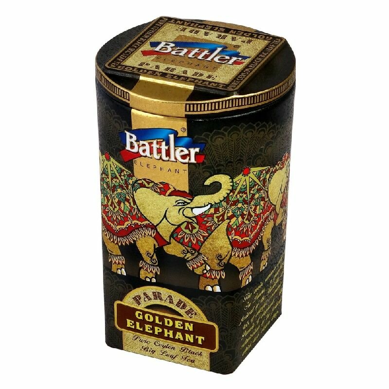 Чай BATTLER PARADE GOLDEN ELEPHANT-OP1 Крупнолистовой цейлонский черный /жесть/ 100г