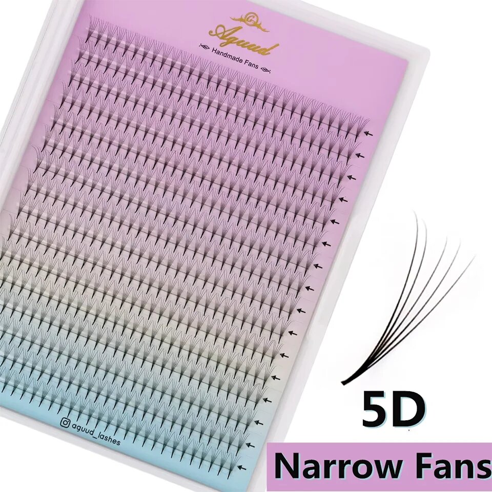 AGUUD 5D Narrow Fans ресниц D изгиб, 15 мм, 480 шт