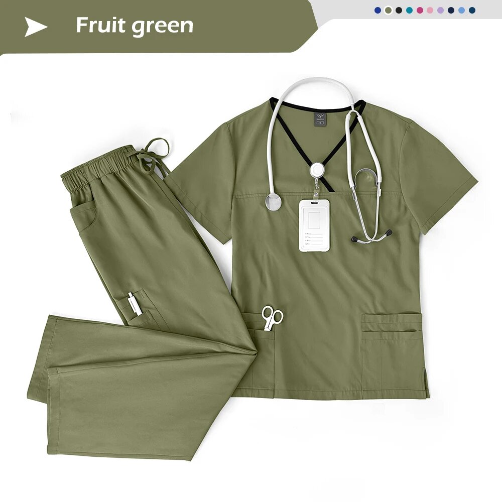 Женский медицинский халат, зеленый, Fruit green, XL