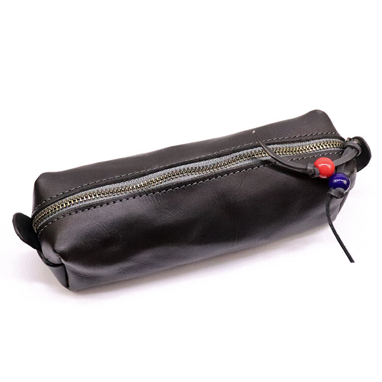 Новый продукт AliExpress: мужской пенал в винтажном стиле, футляр для очков и морщинистая сумка для хранения, изготовленные из высококачественной кожи растительного дубления.