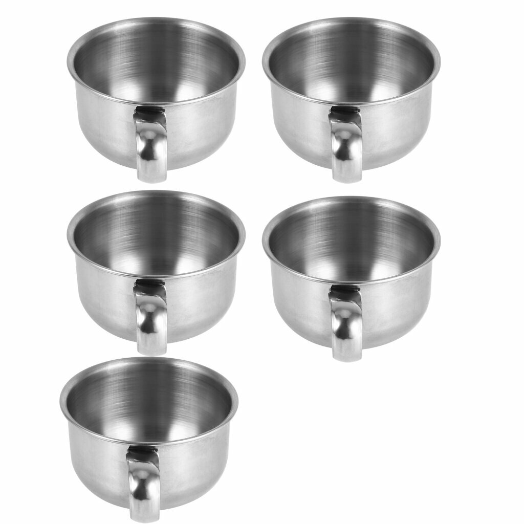 5 чаш для бритья из нержавеющей стали для мужчин, незаменимый коррозионностойкий аксессуар для ухода за волосами премиум-класса для ванной комнаты