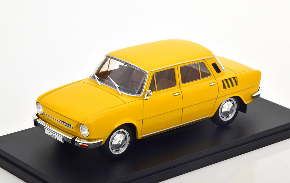 Модель коллекционная WHITEBOX Skoda 100L 1974 yellow / шкода 100Л