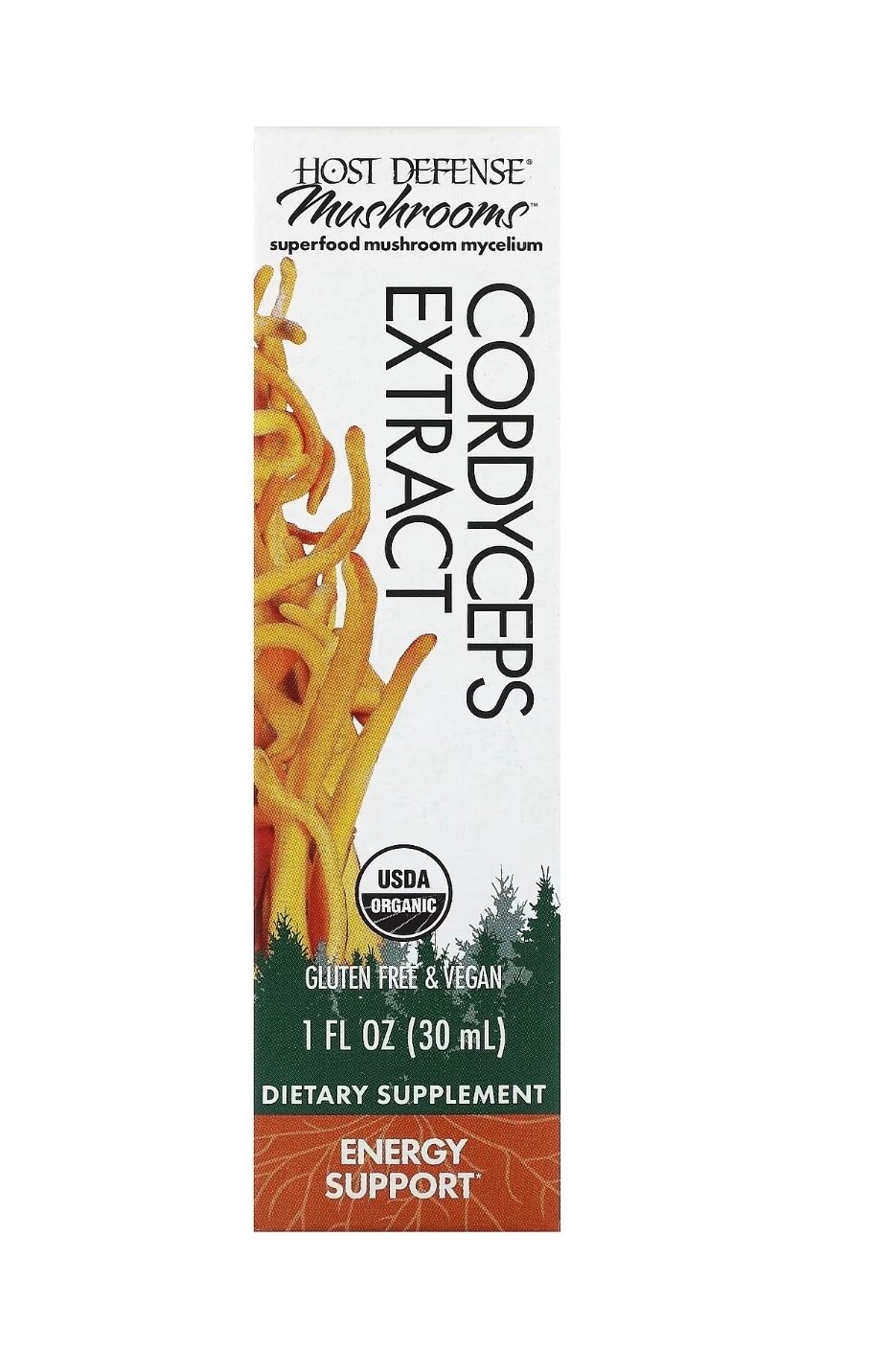 Host Defense Кордицепс экстракт грибного мицелия 30 мл