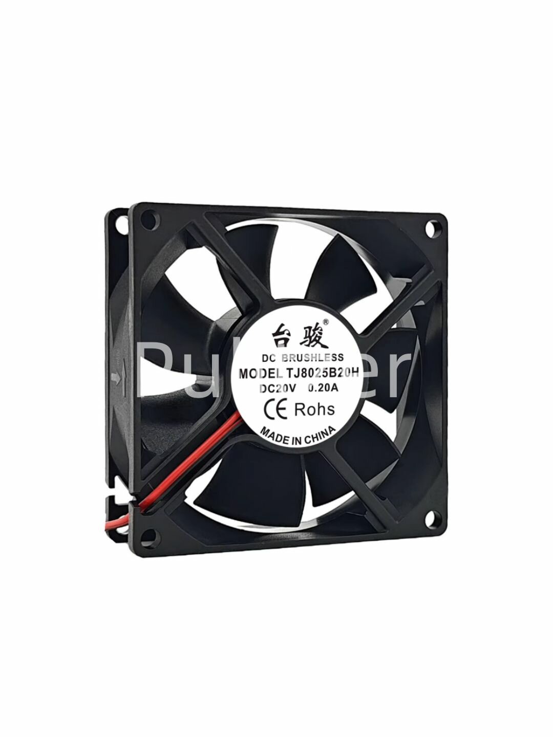 Вентилятор TJ8025B20H 80* 80* 25 мм инверторного охлаждения 20 В 0.20A 3 Вт 3300 об/мин