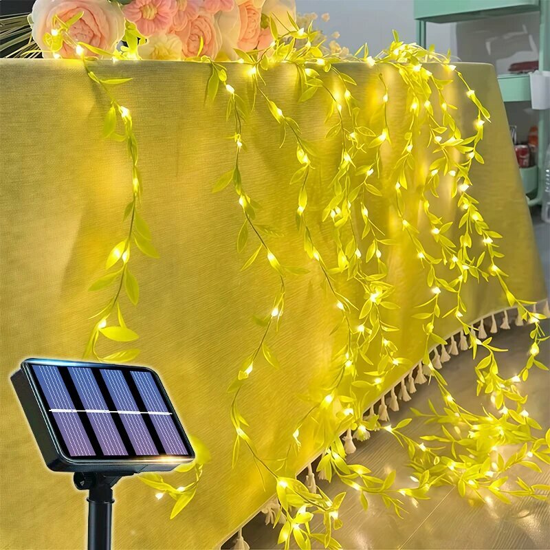 Солнечная гирлянда с плющом 100 LED, Willow leaf