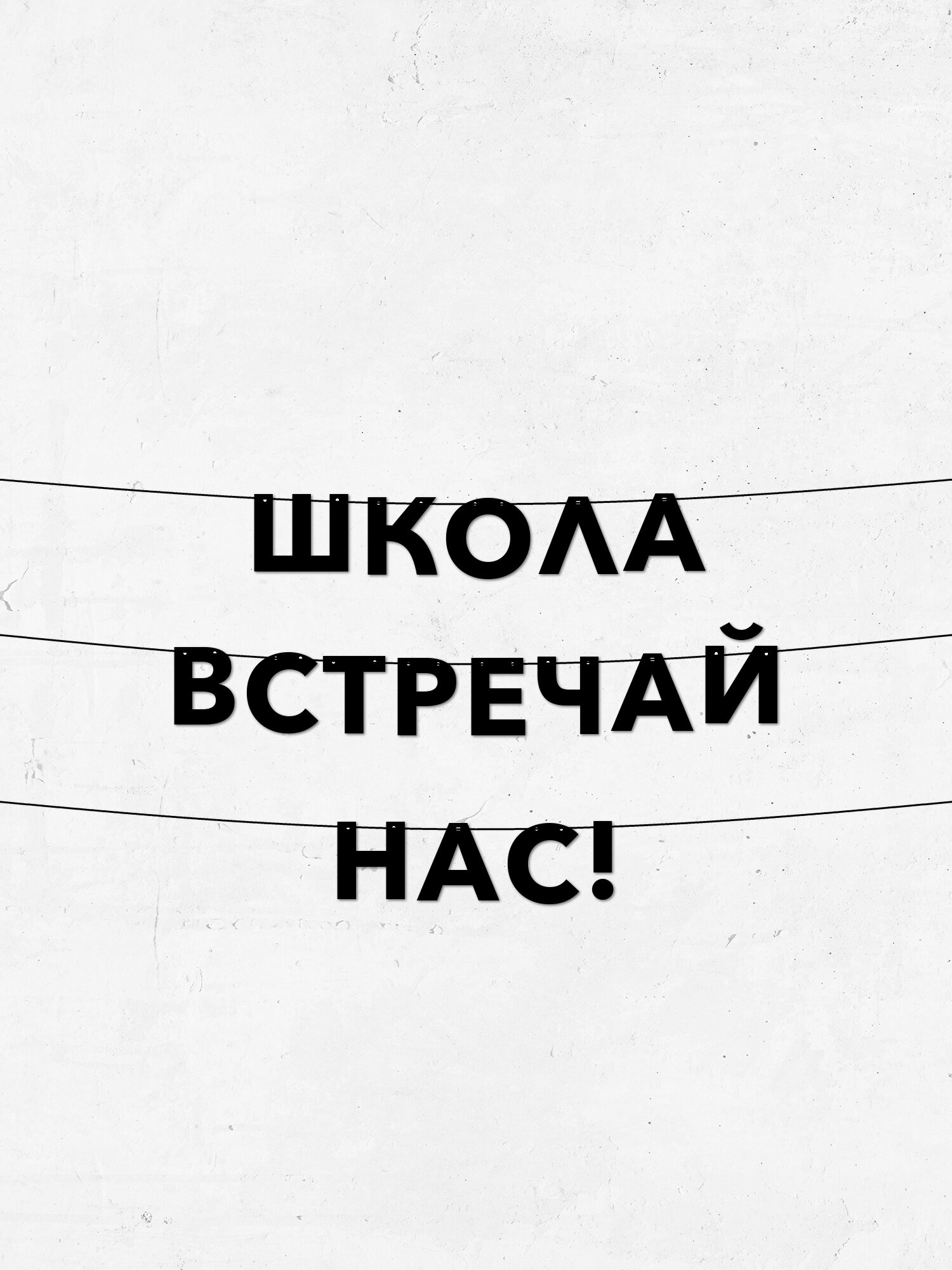 Гирлянда из букв Школа встречай нас! - Стильный декор для праздников и фотосессий, долговечный материал, 10 см высота букв