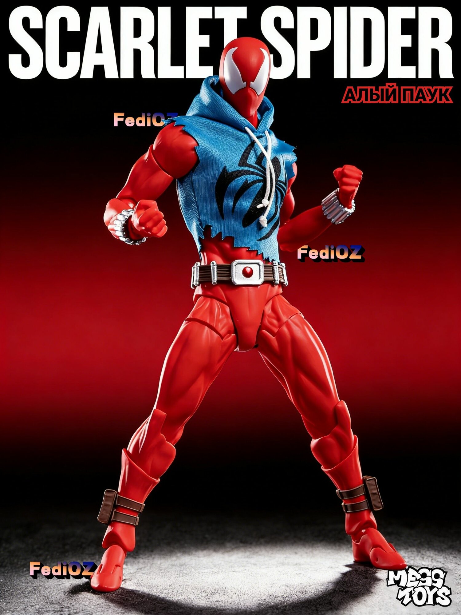 Фигурка Человек-Паук Алый MESS TOYS / Scarlet Spider-Man (15см)