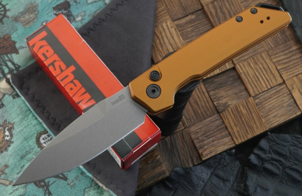 Автоматический складной нож Kershaw Launch Iridium, сталь Magnacut