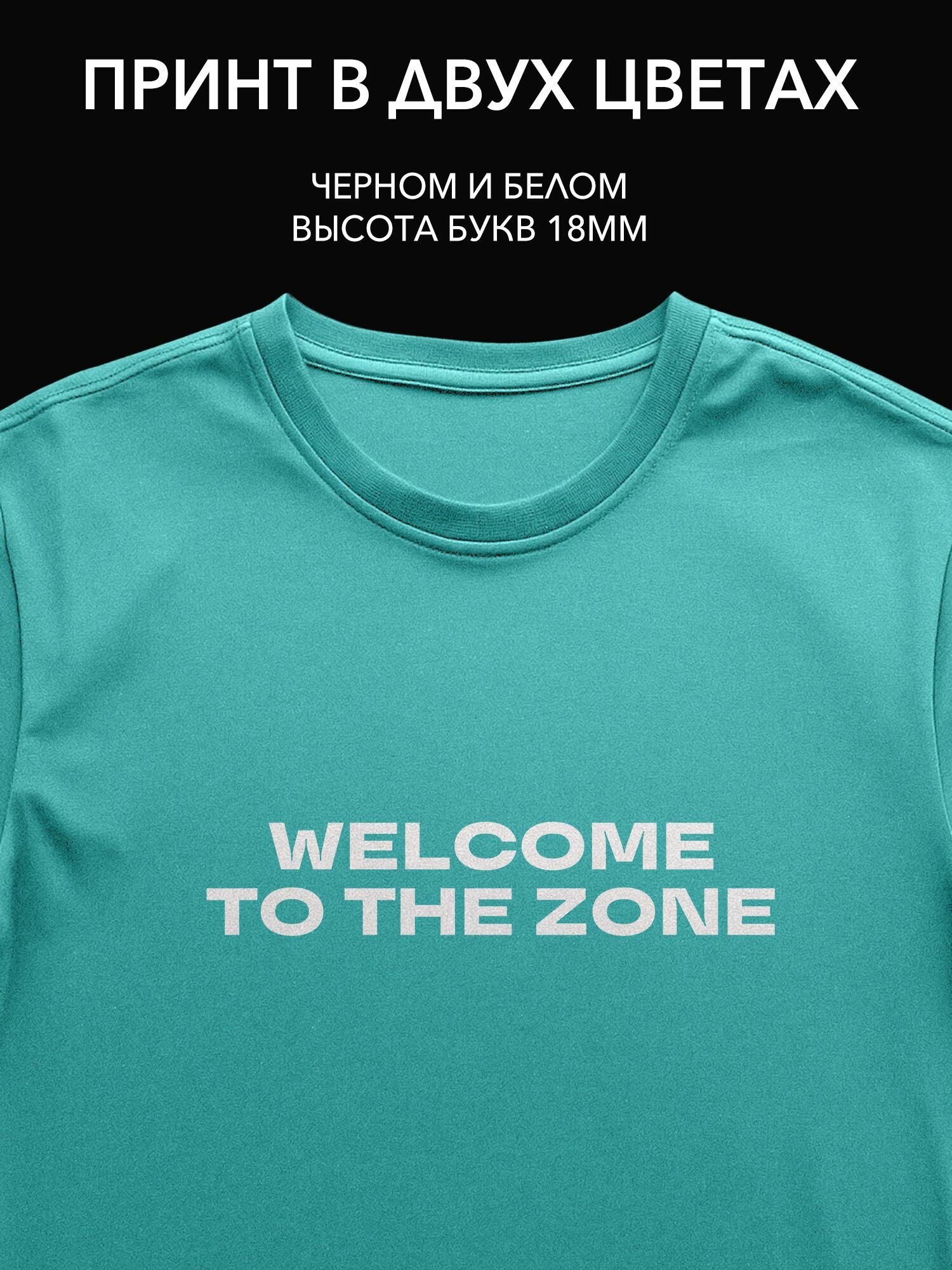 Термопринт "Welcome to the Zone" - стильная наклейка для прихожей, уникальный текстовый принт на одежду, декор для вашего пространства.