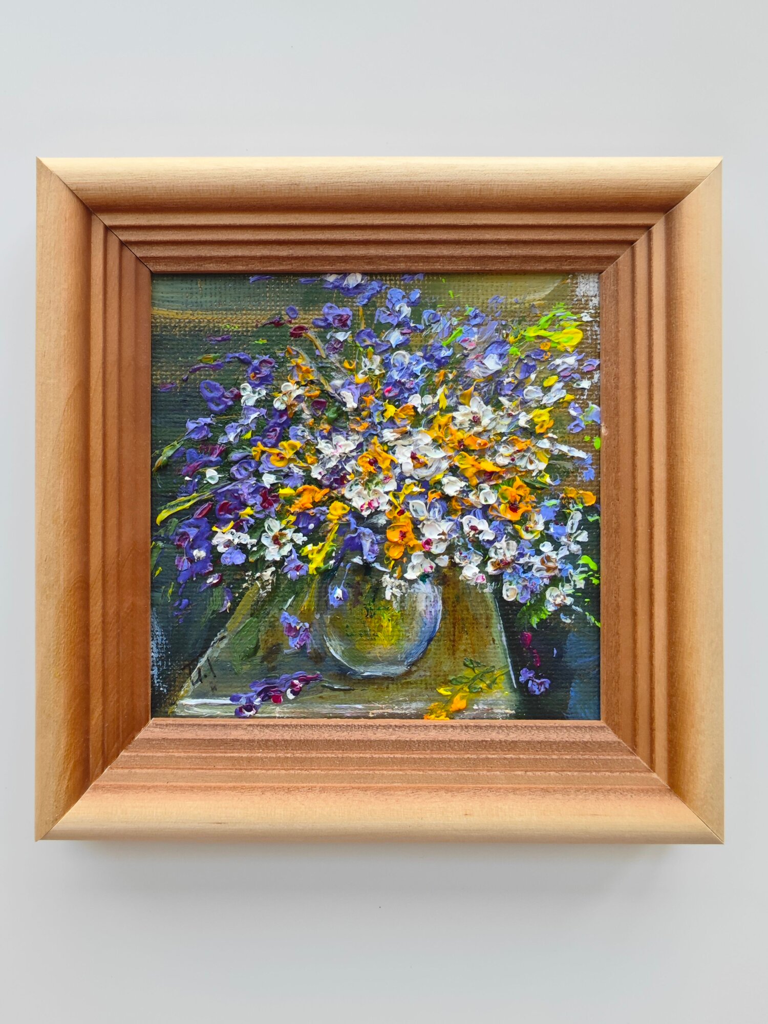 Мини картина маслом на холсте 10х15см