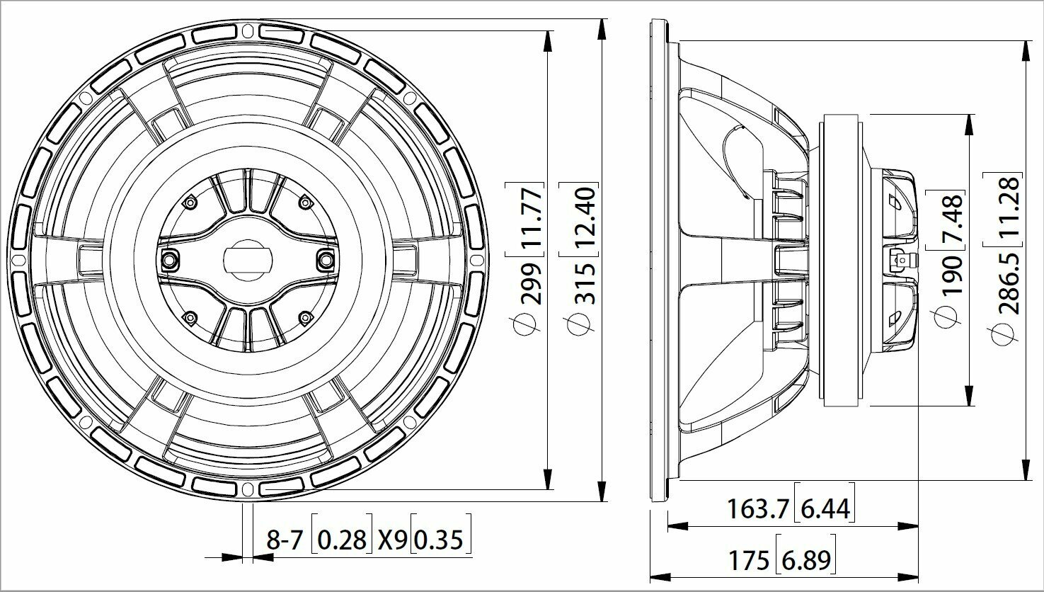 Lavoce CAF123.00T Динамик коаксиальный 12", 700Вт, 8 Ом
