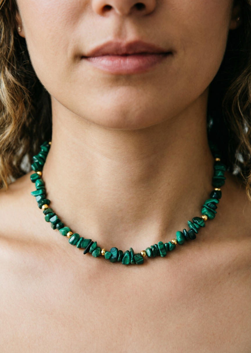 Чокер, малахит