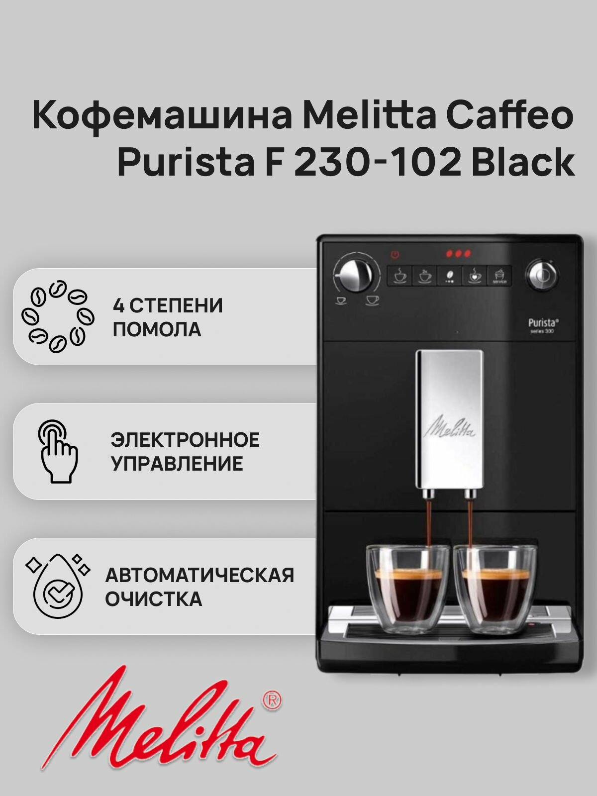 Автоматическая кофемашина Melitta Caffeo Purista F 230-102 Black