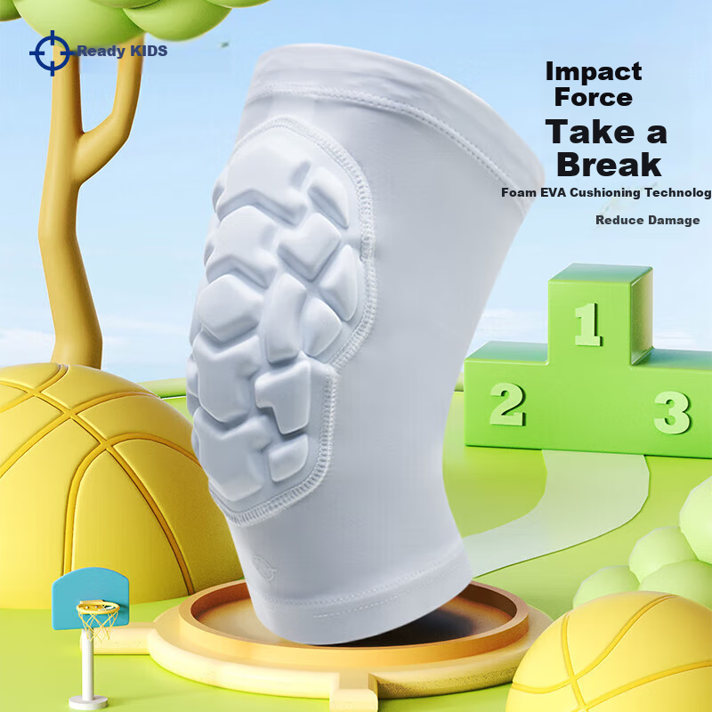 RIGORER Детские наколенники для спорта - Защита от ударов и падений, размер 130 для детей 4-8 лет Характеристики：Белый