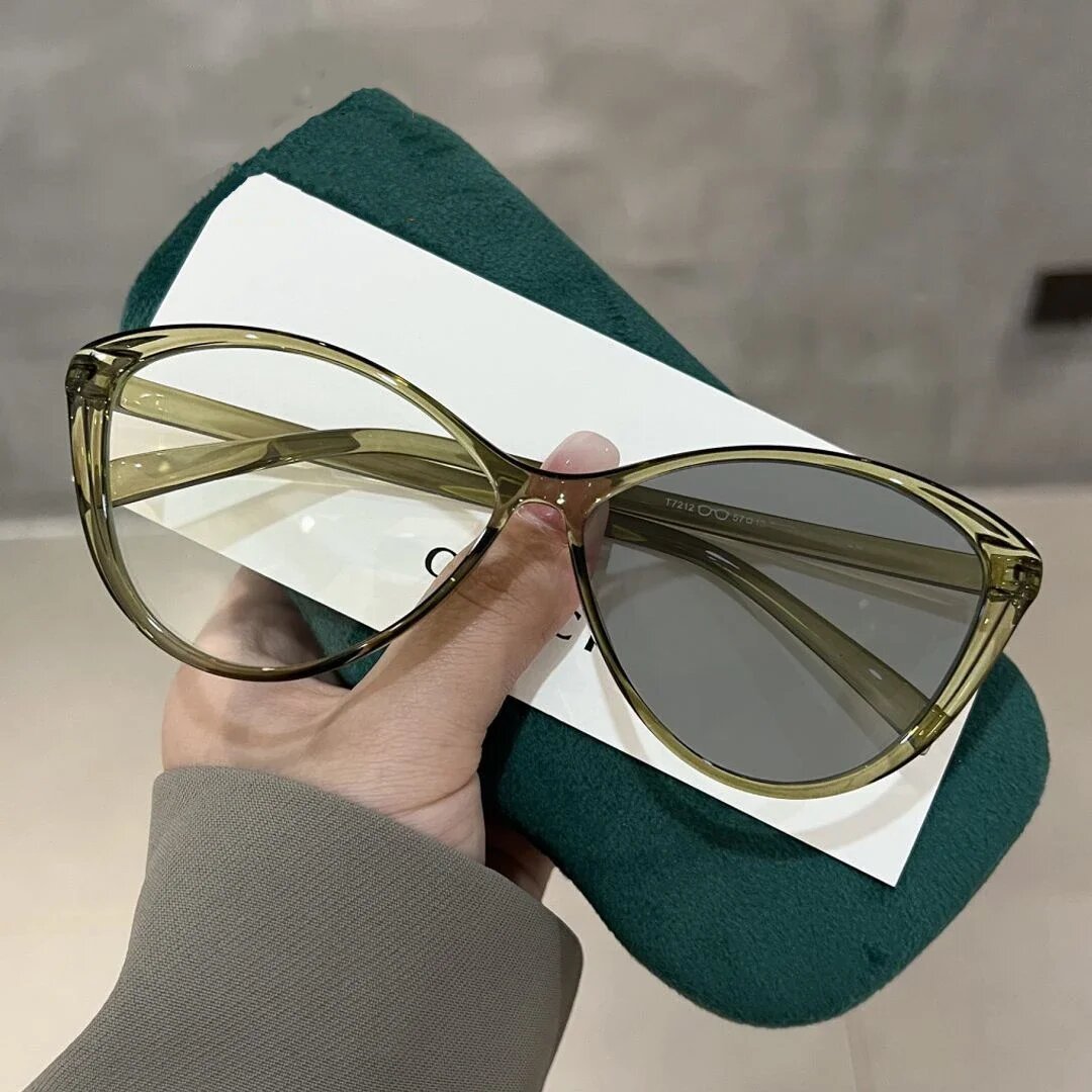 Фотохромные очки ERIKOLE "кошачий глаз", green-grey, -1.5